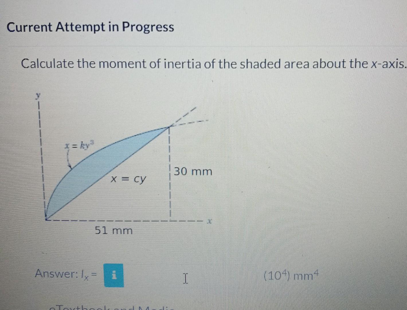 Solved Current Attempt in Progress Calculate the moment of | Chegg.com