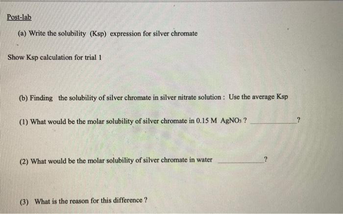 Solved Determination of Ksp Pre-lab questions Consider BaF( | Chegg.com