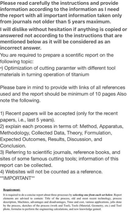 Please read carefully the instructions and provide | Chegg.com