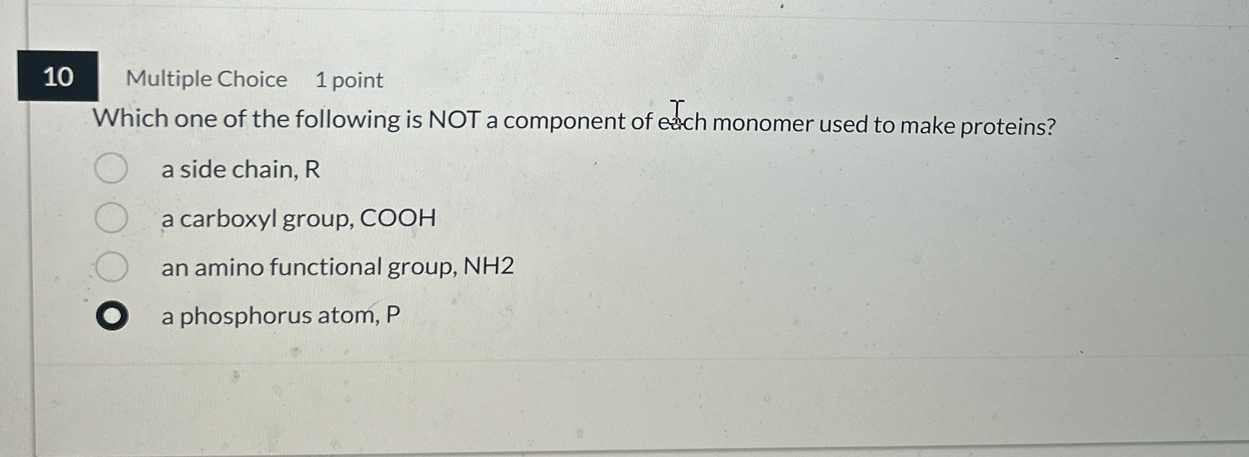 10Multiple Choice1 ﻿pointWhich one of the following | Chegg.com