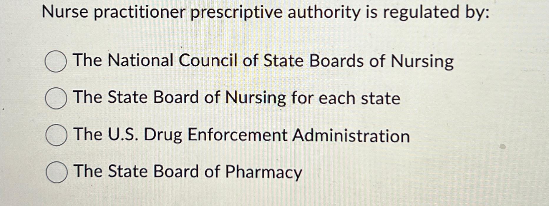 Solved Nurse practitioner prescriptive authority is | Chegg.com