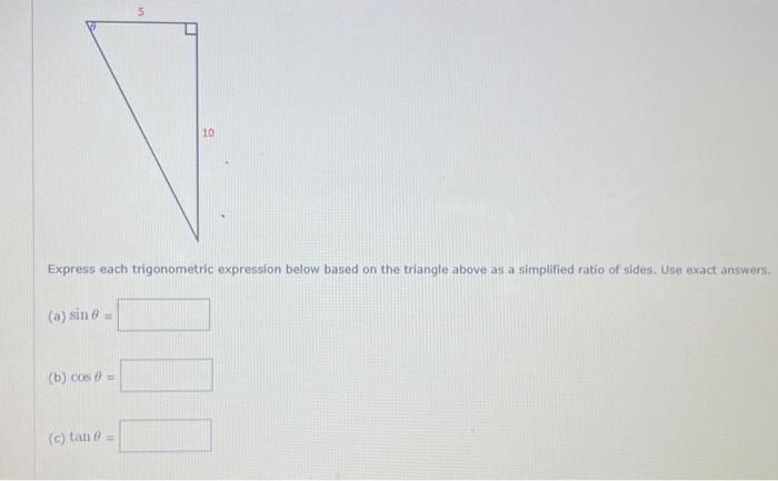 Solved Express each trigonometric expression below based on | Chegg.com