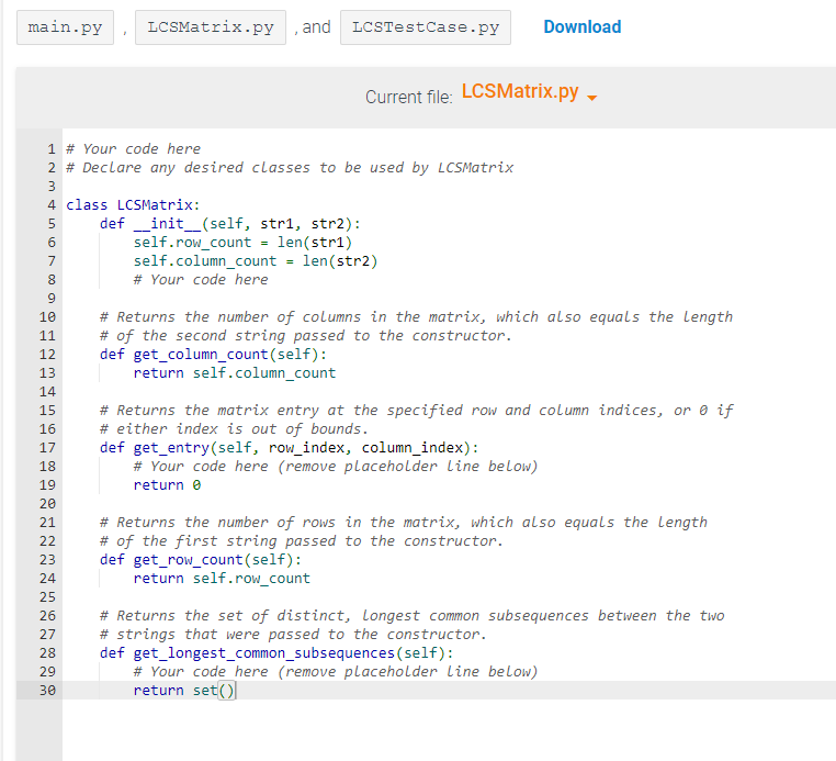 Solved Step 1: Determine how to make the LCS set from the | Chegg.com
