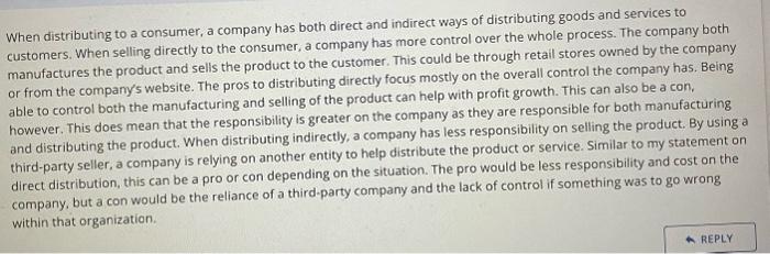 Solved In a few words, give me a substantive comment on this | Chegg.com