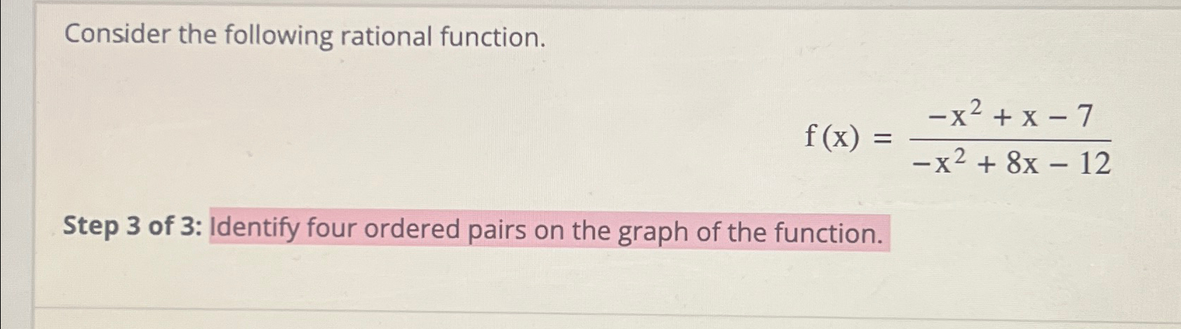 Solved Consider the following rational | Chegg.com