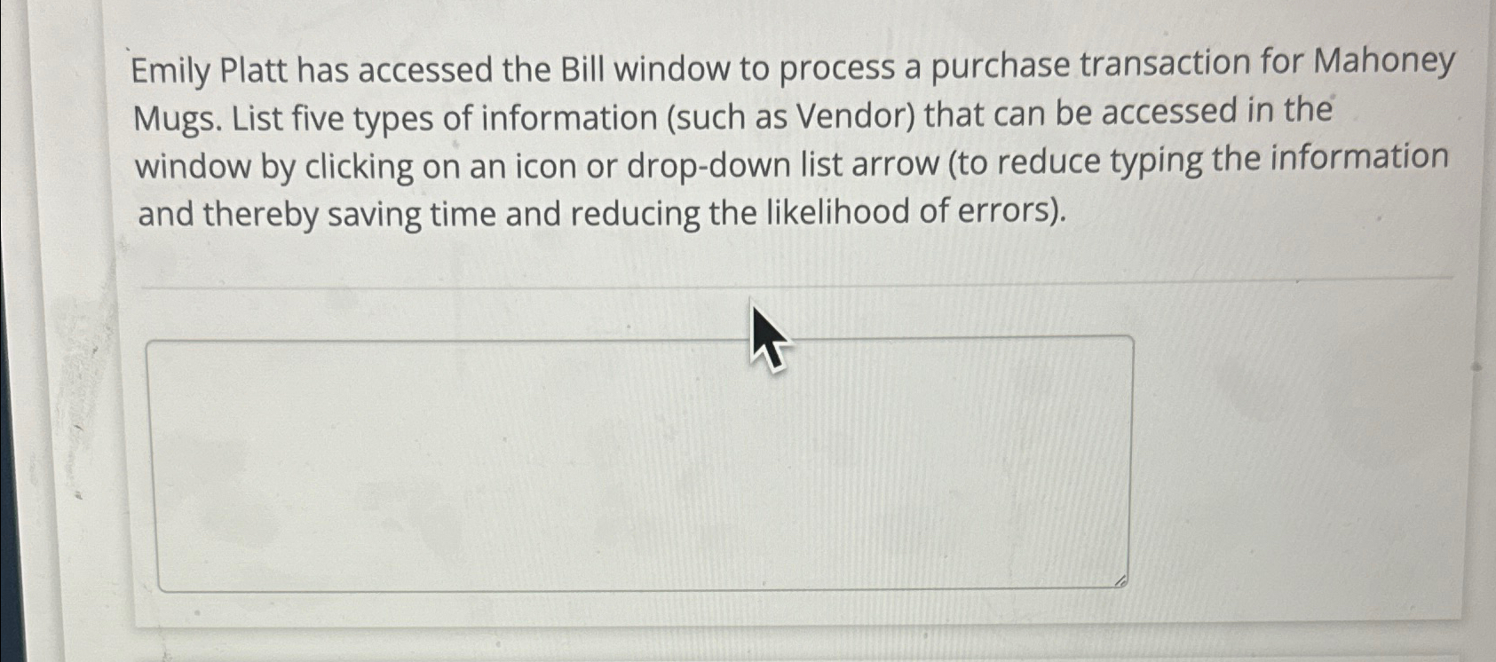 Solved Emily Platt has accessed the Bill window to process a | Chegg.com