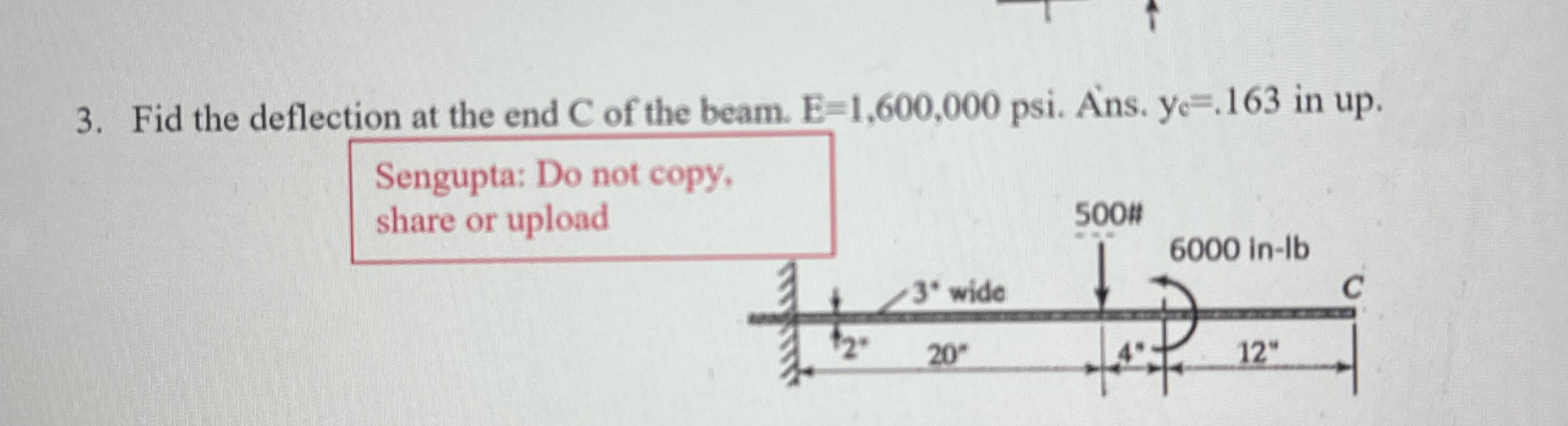 Solved Fid the deflection at the end C ﻿of the beam. | Chegg.com