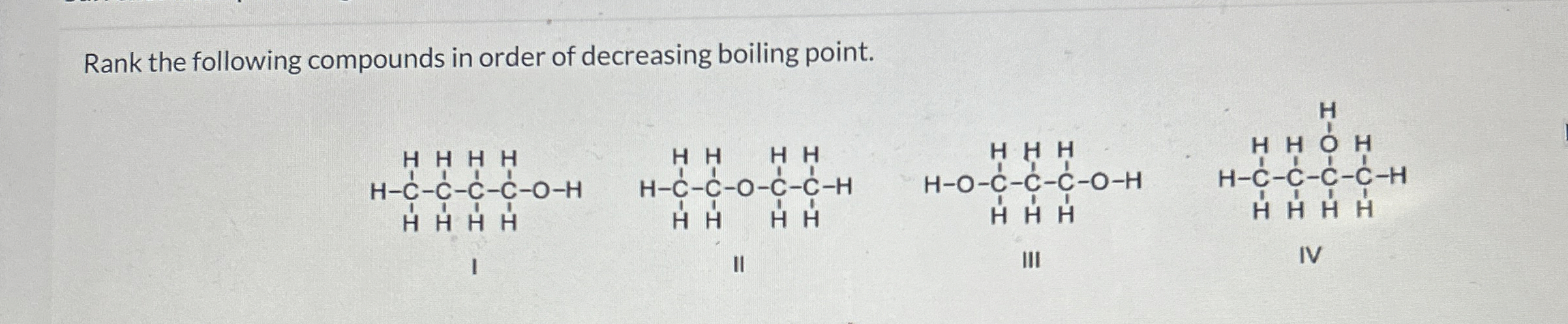 Solved Rank the following compounds in order of decreasing | Chegg.com