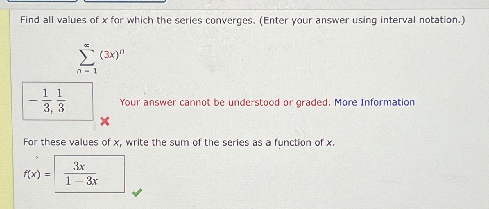 Solved Find all values of x ﻿for which the series converges. | Chegg.com