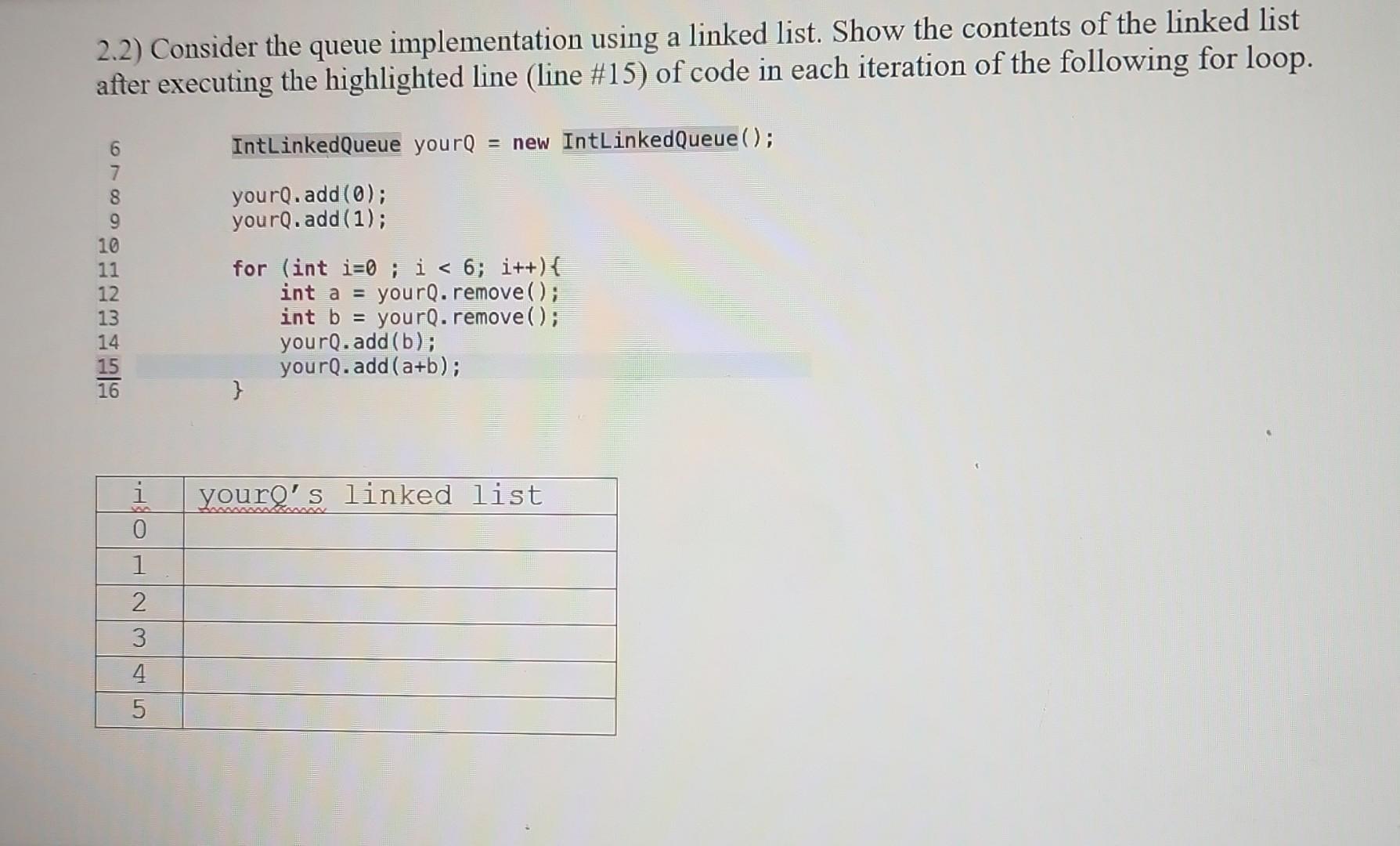 Solved 22 Consider The Queue Implementation Using A Linked 8293