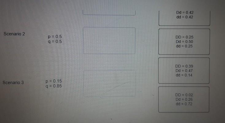 Solved Below are several sets of allele frequencies for | Chegg.com