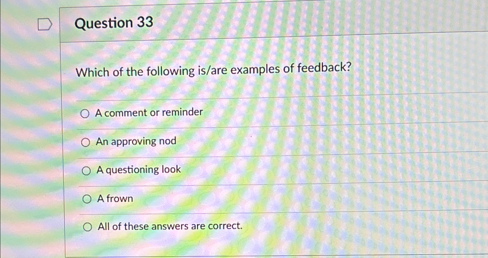 Solved Question 33Which of the following is/are examples of | Chegg.com