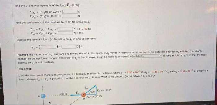 Solved Find the Resultant Force Consider three point charges | Chegg.com