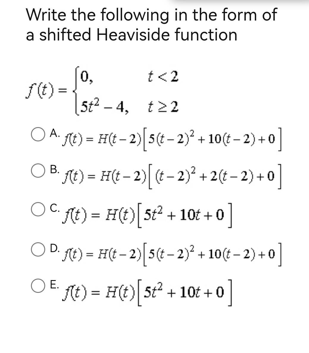 Solved Write the following in the form of a shifted | Chegg.com