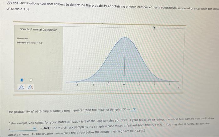 Suppose this professor happens to select Sample 158. | Chegg.com