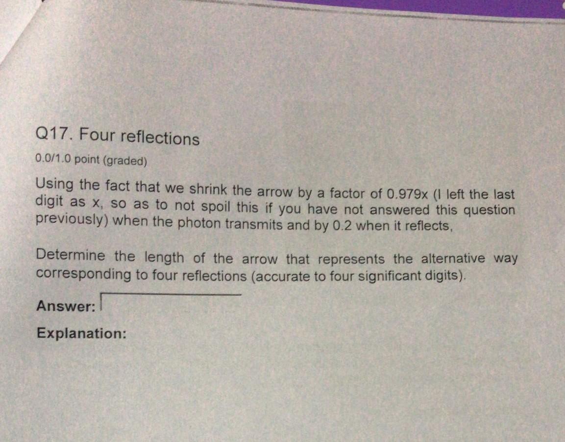 Solved Q17. Four reflections 0.0/1.0 point (graded) Using | Chegg.com