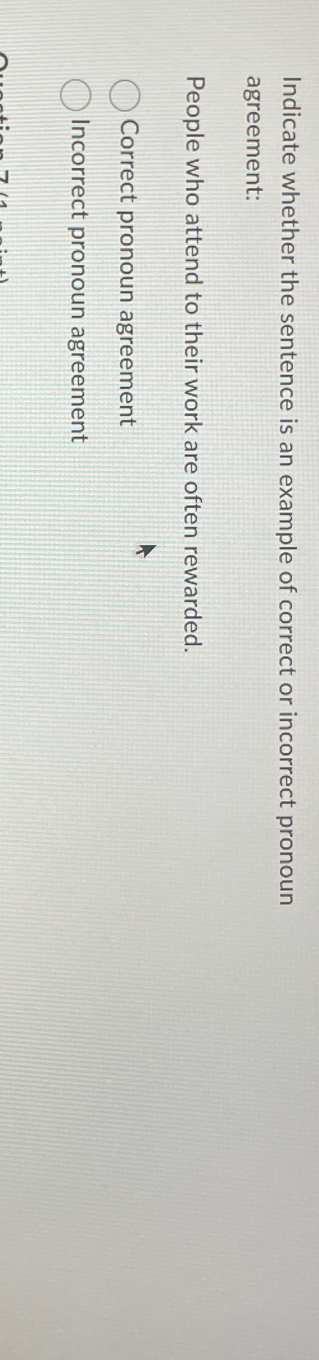 Solved Indicate whether the sentence is an example of | Chegg.com