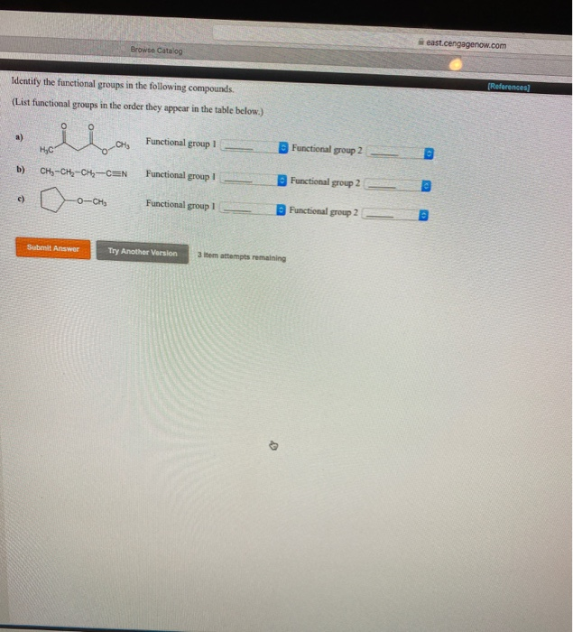 Solved east.cengagenow.com Browse Catalog Identify the | Chegg.com