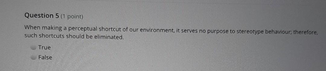 Solved Question 5 (1 point) When making a perceptual | Chegg.com