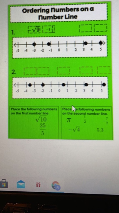 Solved Ordering numbers on a number Line EVO II 1. 4 - 4 -3 | Chegg.com