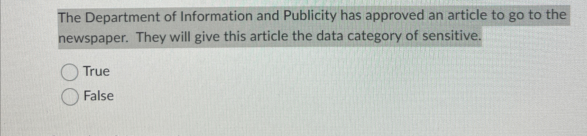 Solved The Department of Information and Publicity has | Chegg.com