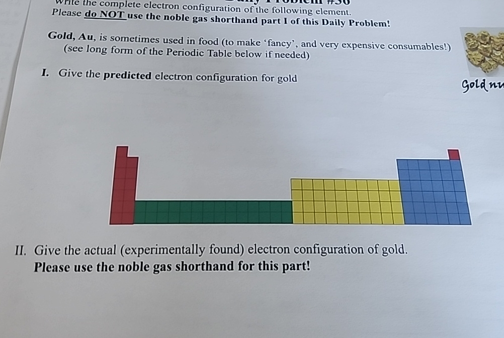 Solved Please complete electron configuration of the | Chegg.com