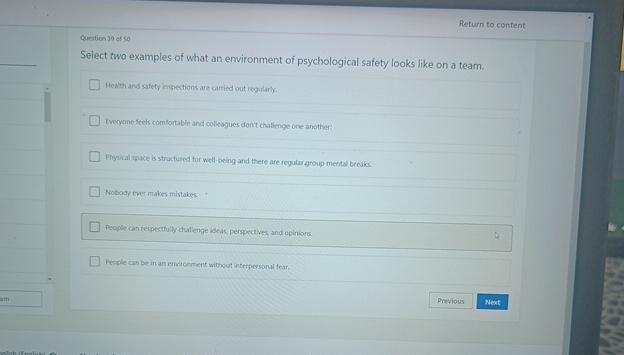Solved Return to contentQuestion 39 ﻿of 50Select two | Chegg.com