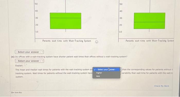 Solved (iv)e) Do offices with a wait-tracking system have | Chegg.com