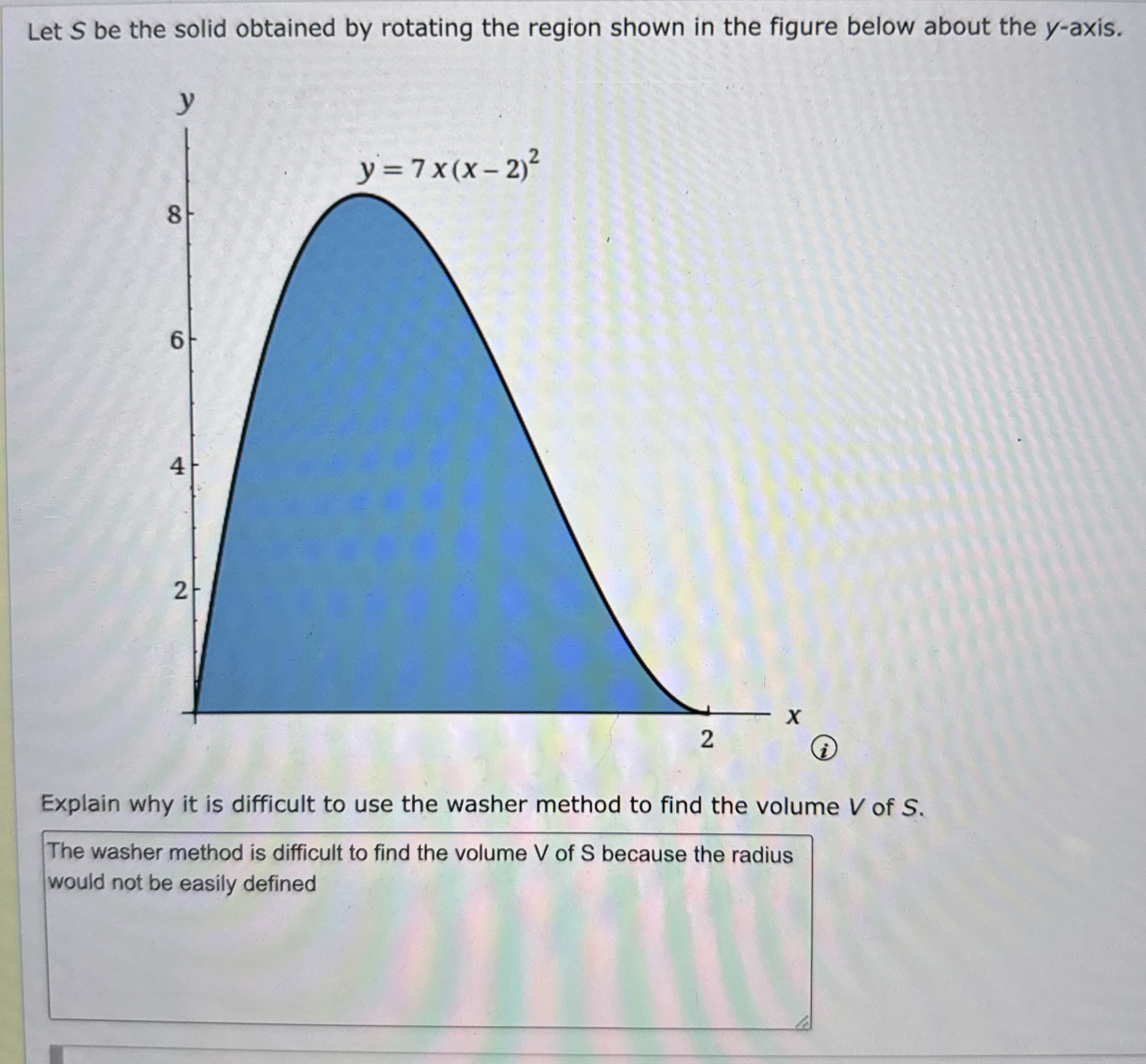 Solved Let S ﻿be the solid obtained by rotating the region | Chegg.com