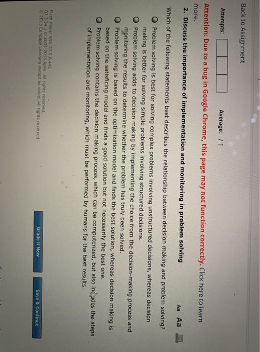 Solved Back to Assignment Attempts: Average: 1 Attention: | Chegg.com
