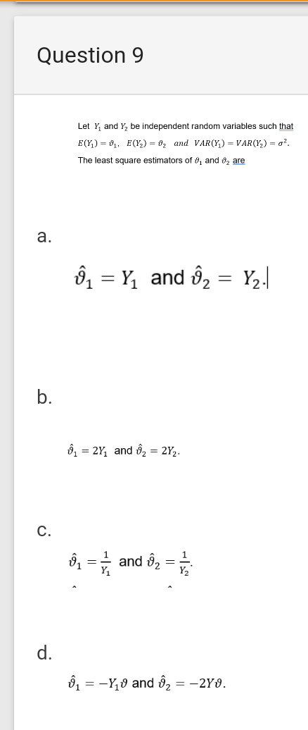 Solved Let Y1 and Y2 be independent random variables such | Chegg.com
