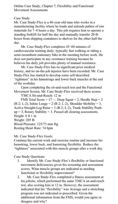 Solved Online Case Study, Chapter 7, Flexibility and | Chegg.com