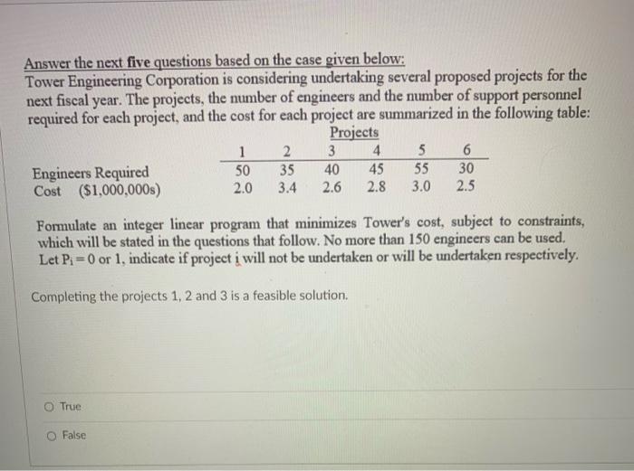 Solved Answer the next five questions based on the case | Chegg.com Solved Answer the next five questions based on the case | Chegg.com