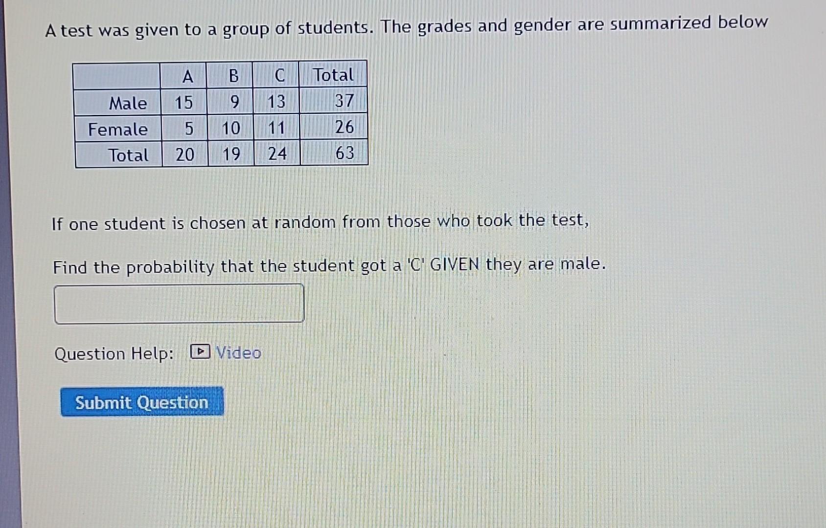 Solved A test was given to a group of students. The grades | Chegg.com