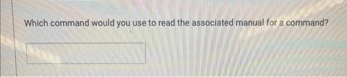 Solved What command would you use to change to a different | Chegg.com