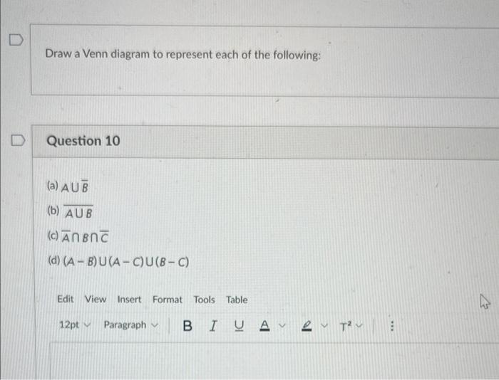 Solved Here Are Some Sets For The Next Set Of Questions To