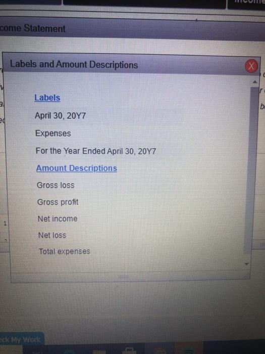 Solved eBook Show Me How Print item Income statement Labels | Chegg.com