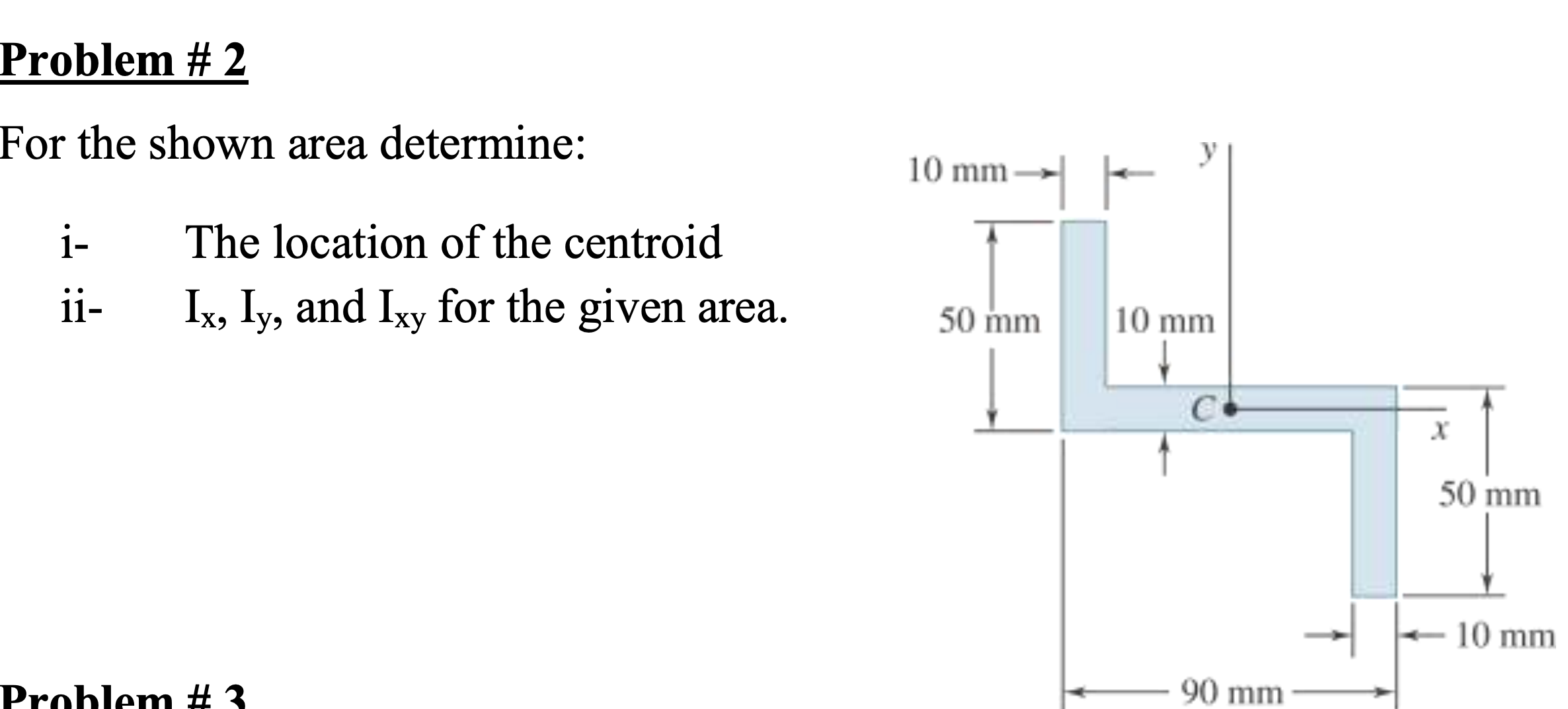 Problem # 2For the shown area determine:i- ﻿The | Chegg.com