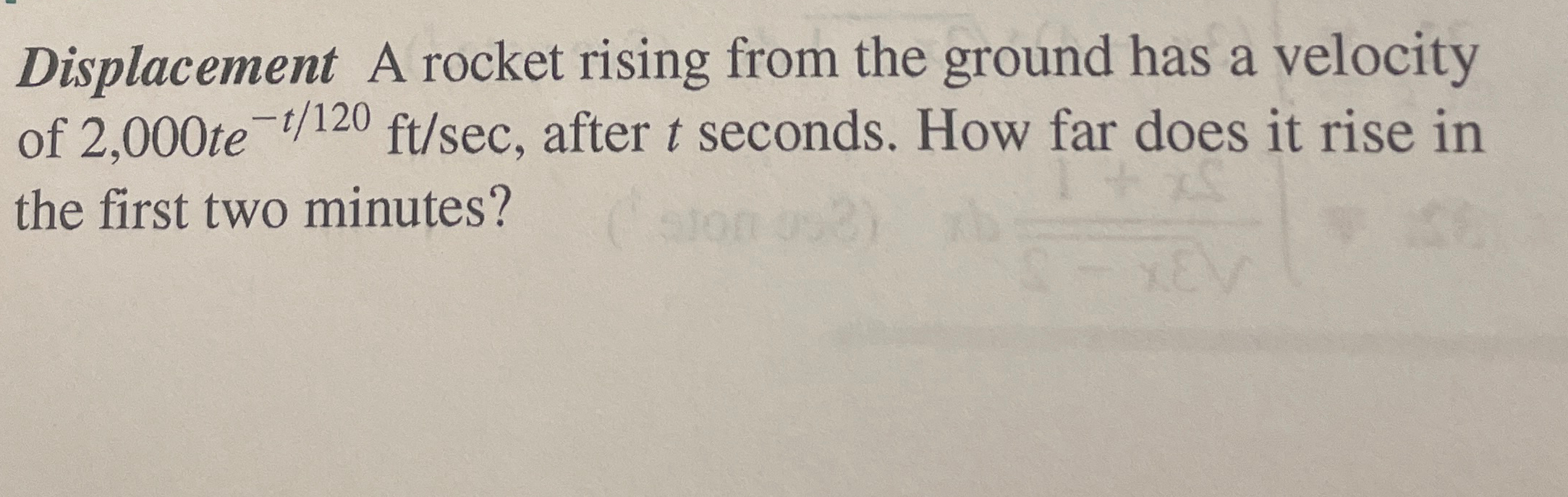 Solved Displacement A rocket rising from the ground has a | Chegg.com