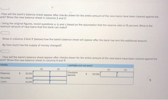 Solved Suppose that Big Bucks Bank has the simplified | Chegg.com