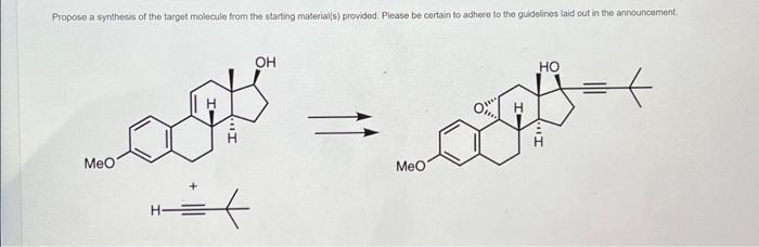 1. Using the starting material molecule(s) provided, | Chegg.com