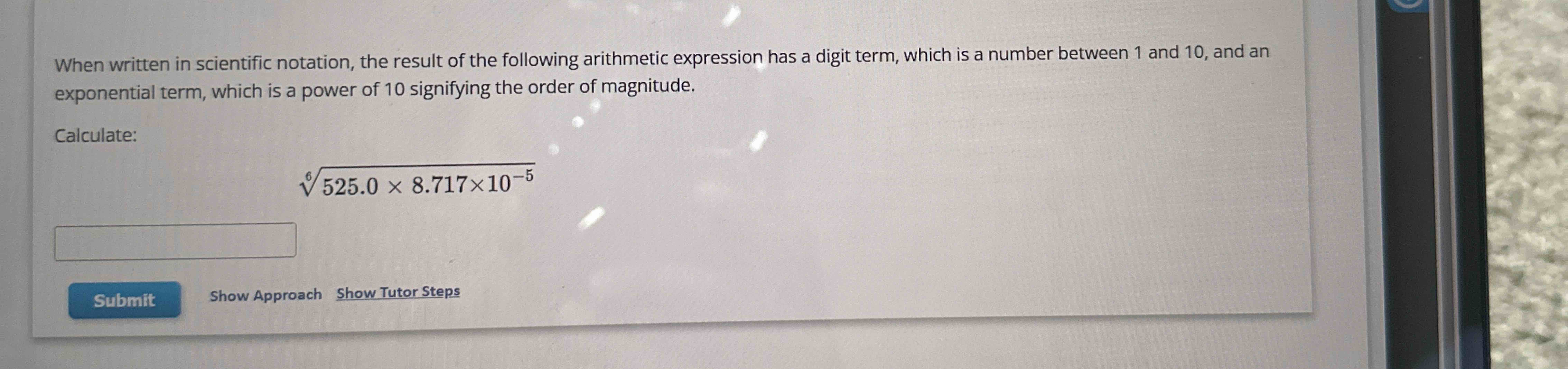 Solved When written in ﻿scientific notation, the result of | Chegg.com