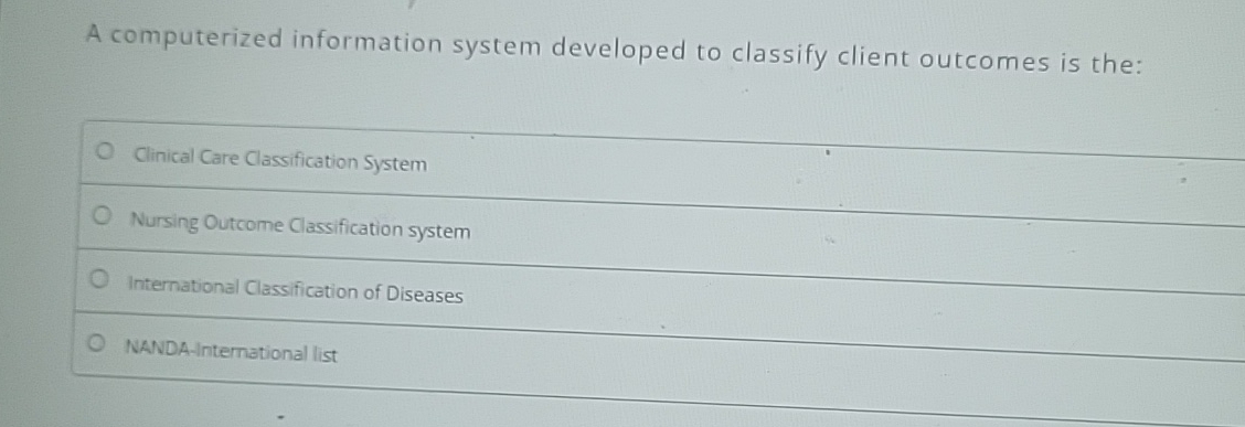 Solved A computerized information system developed to | Chegg.com