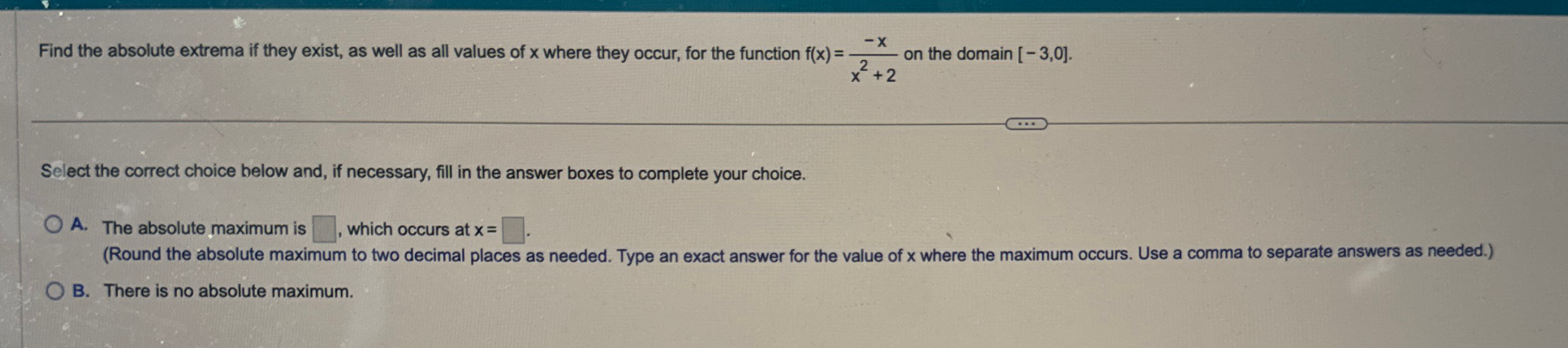 Solved Find the absolute extrema if they exist, as well as | Chegg.com