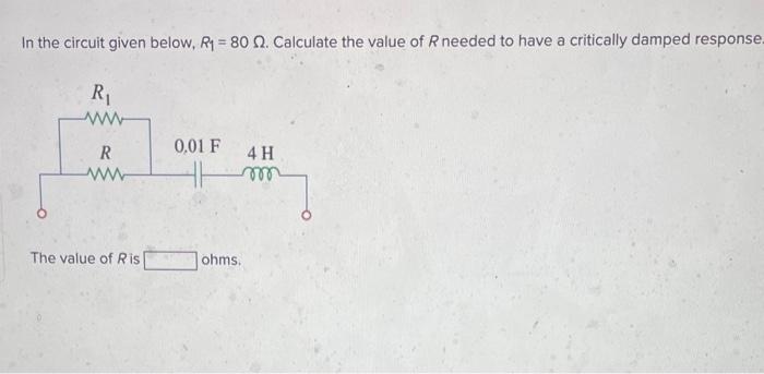 [Solved]: In the circuit given below, R1=80. Calculate the