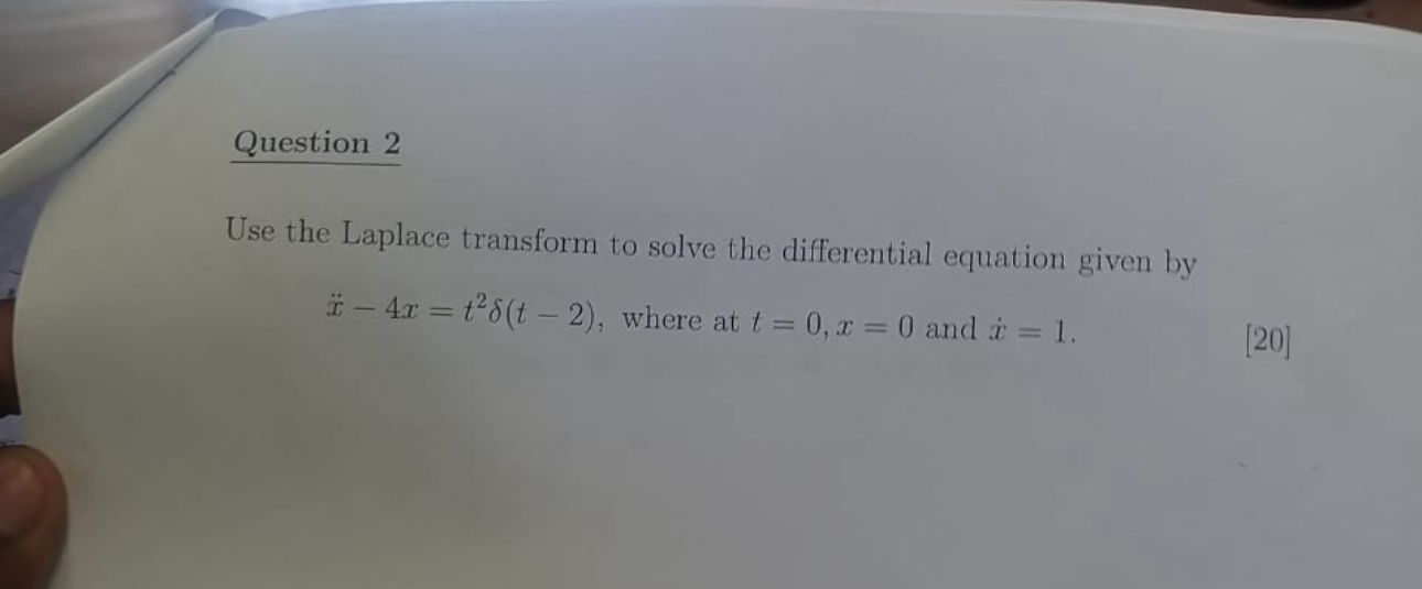 Use the Laplace transform to solve the differential | Chegg.com