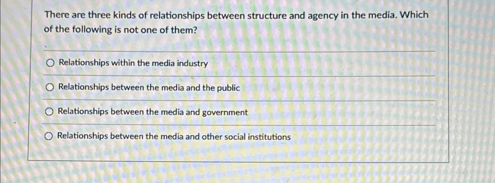 Solved There are three kinds of relationships between | Chegg.com