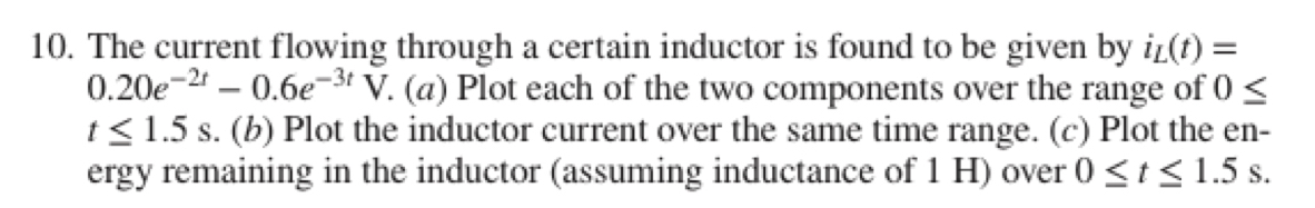Solved The current flowing through a certain inductor is | Chegg.com