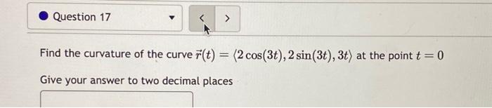 Solved Find The Curvature Of The Curve