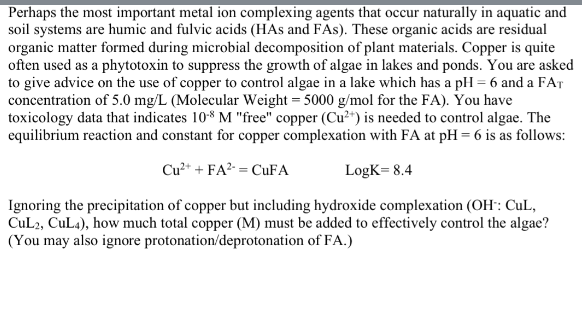 Solved Perhaps the most important metal ion complexing | Chegg.com